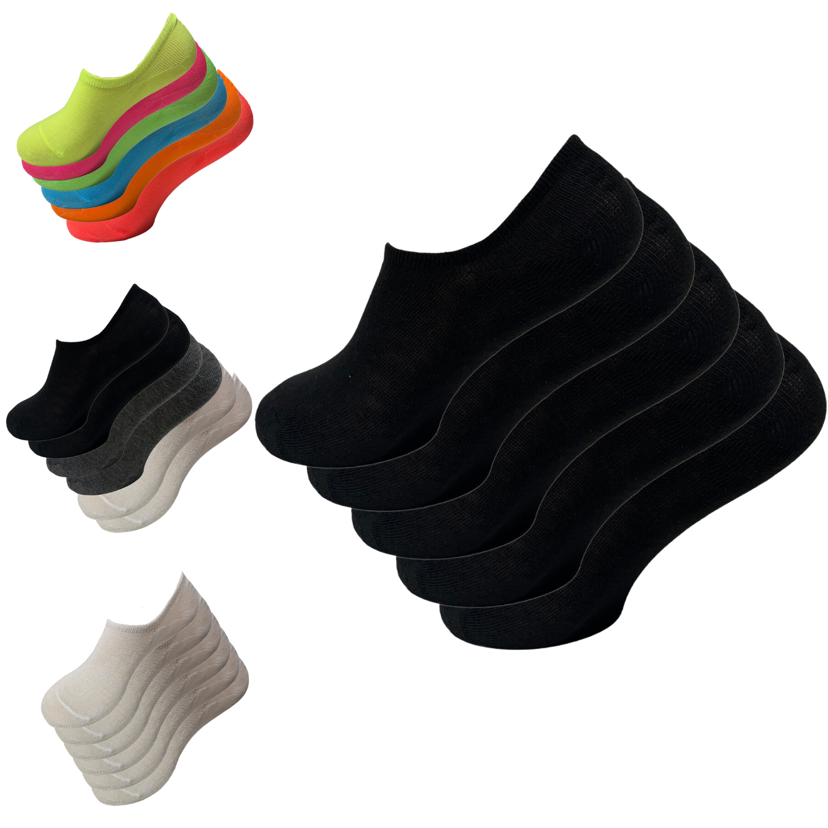 SUFFUSE No Show Socks for Women Invisible Design Anti Slip Shoe Liner ...